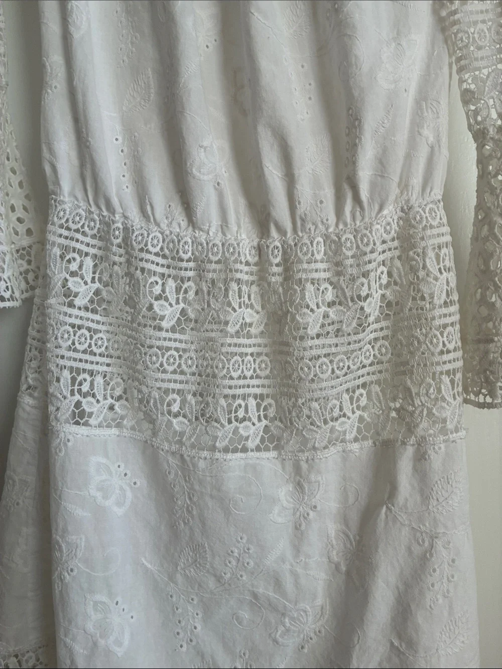 Heaven | Dresses | Festival Open Embroidery Boho Eyelet Bell Sleeve ...